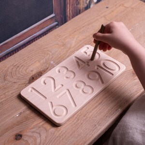 Wooden Pen Numbers Number Board, Natural Wooden Gift Toy, Math ...