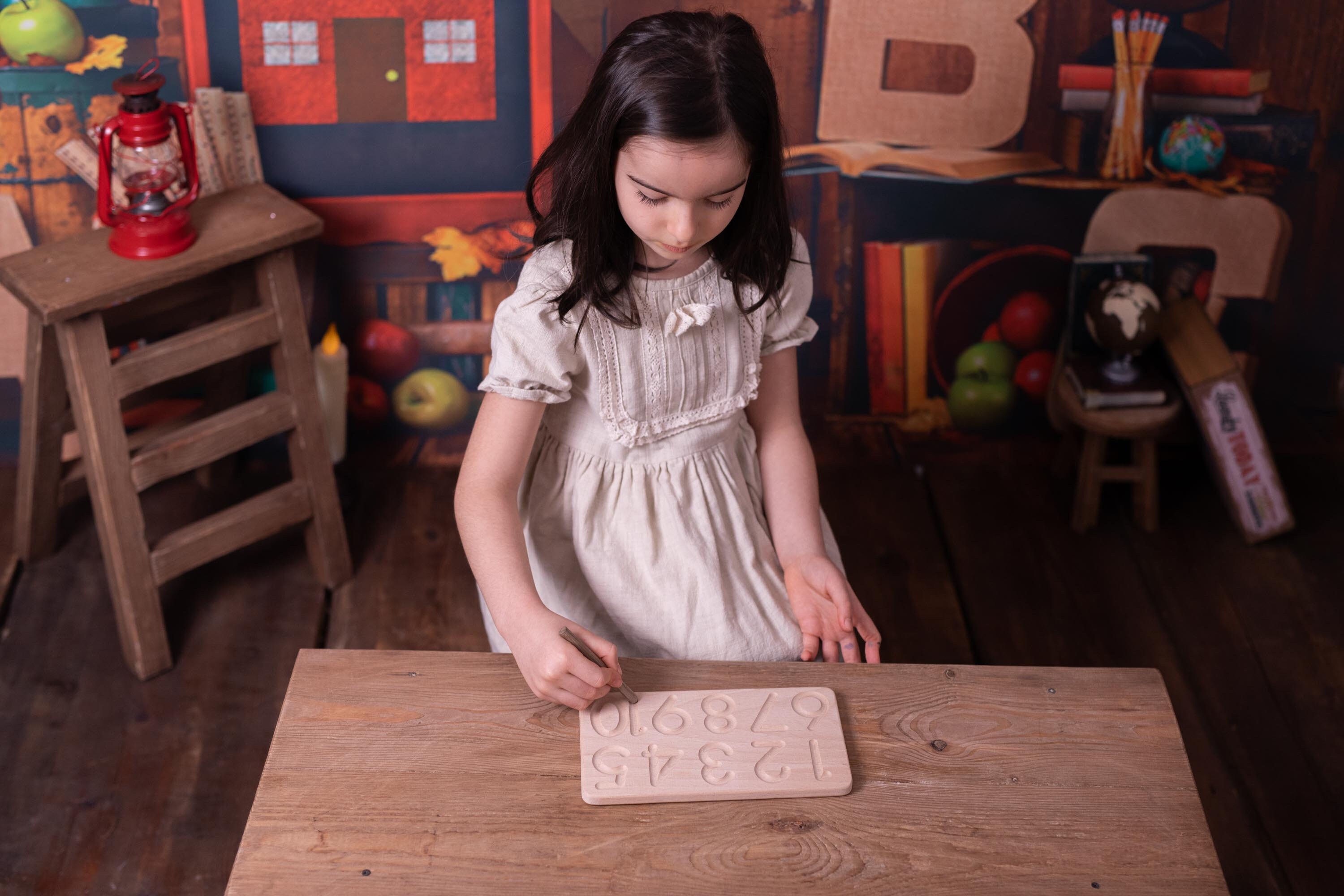 Wooden Pen Numbers Number Board Natural Wooden Gift Toy Math - Etsy