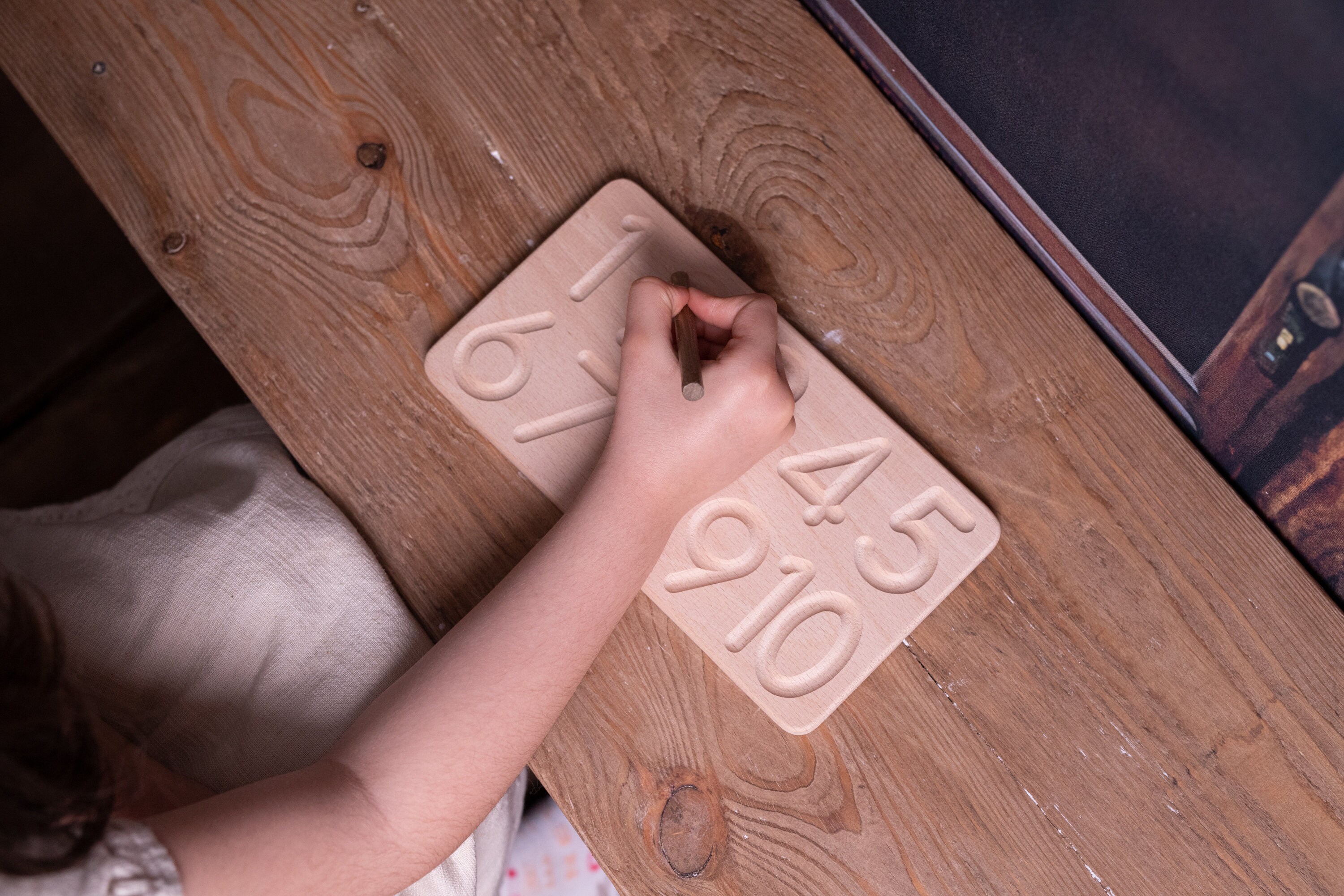 Wooden Pen Numbers Number Board Natural Wooden Gift Toy Math - Etsy