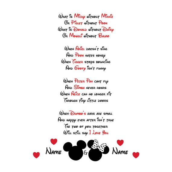 Poems About Love Disney