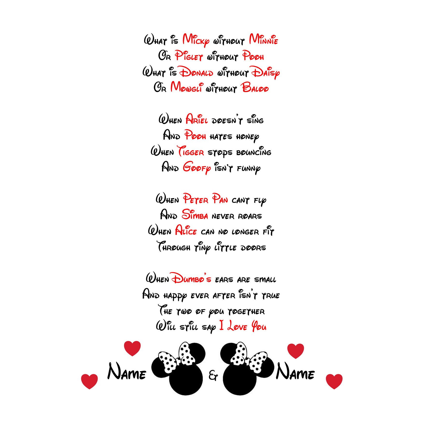 Disney Poem - Etsy