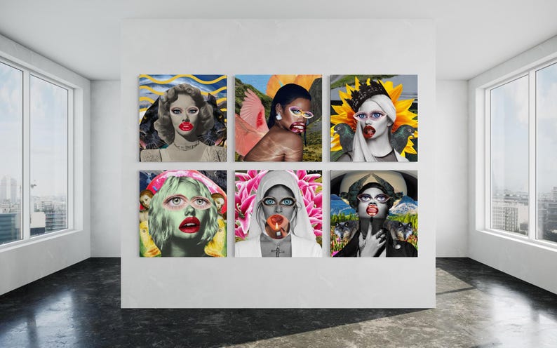 Dada Digital: Queens and Nobles | Complete Surreal Collage Art Set - Etsy