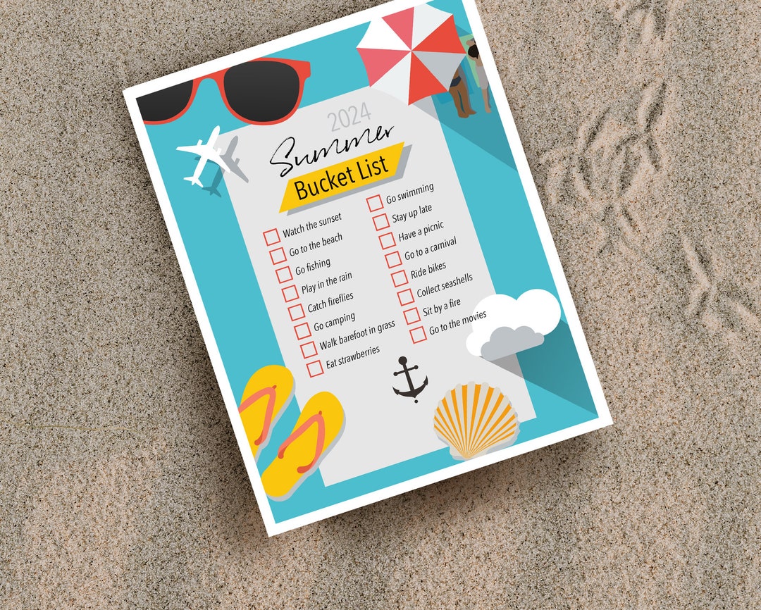 Summer Bucket List Game Printable Summertime Games Party Games Summer ...