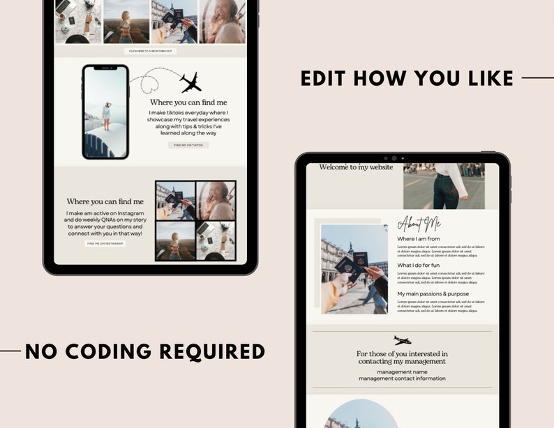 Travel Creator Canva Landing Page & Optimized Sales Funnel | Digital ...