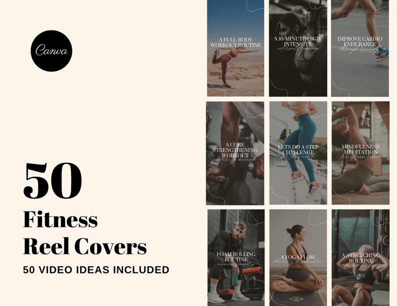 Fitness Instagram Reel Covers Template | Professional IG Reels ...