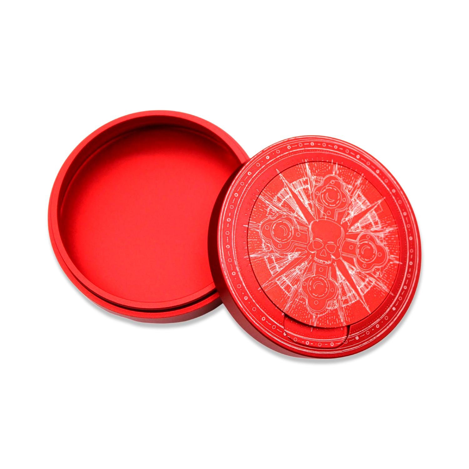 Snuff Box in Red Aluminum for All Snus Skull With Moons, Crosses, Goth ...