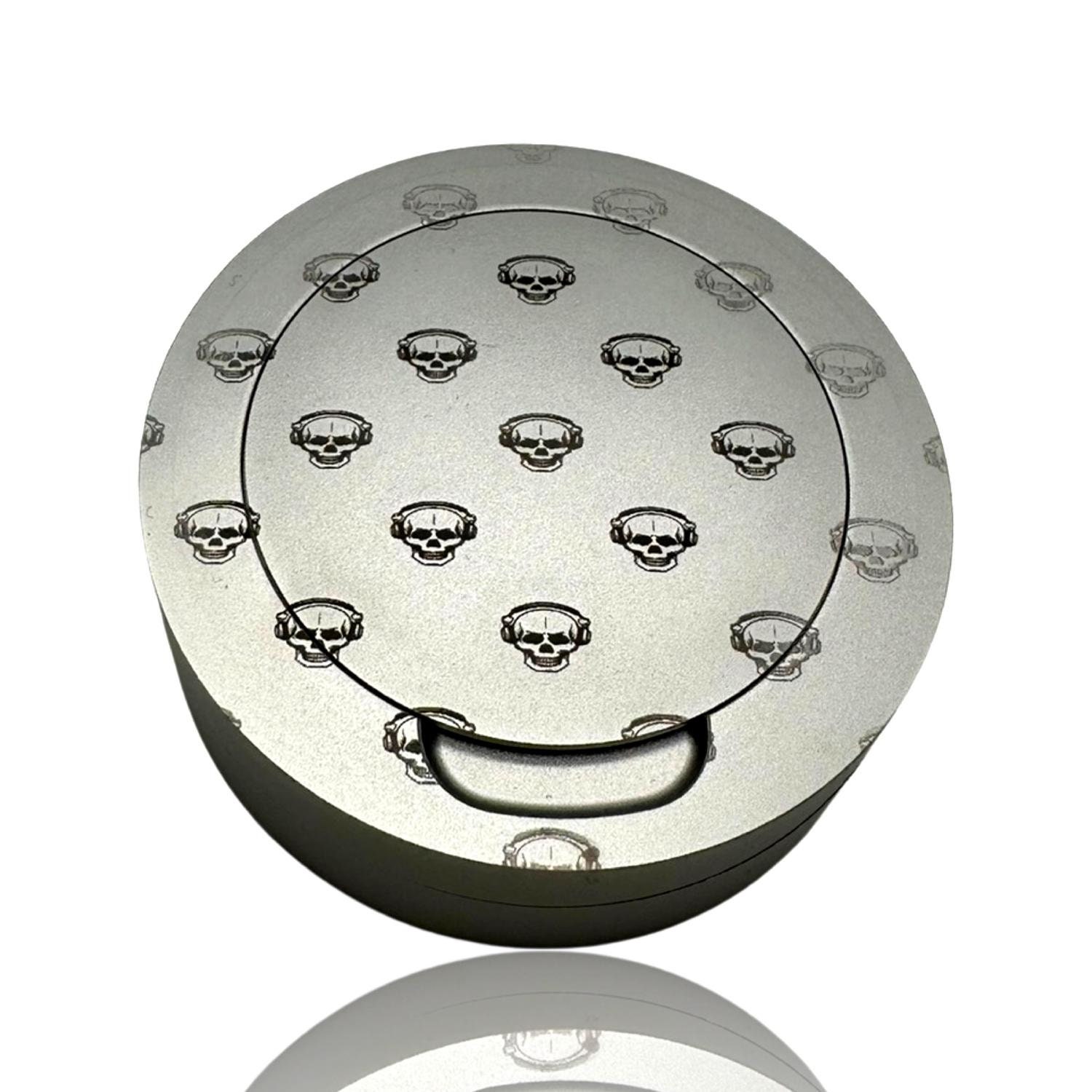 Silver Snuff Box in Aluminum With Skulls and Headphones Gift Snuff - Etsy