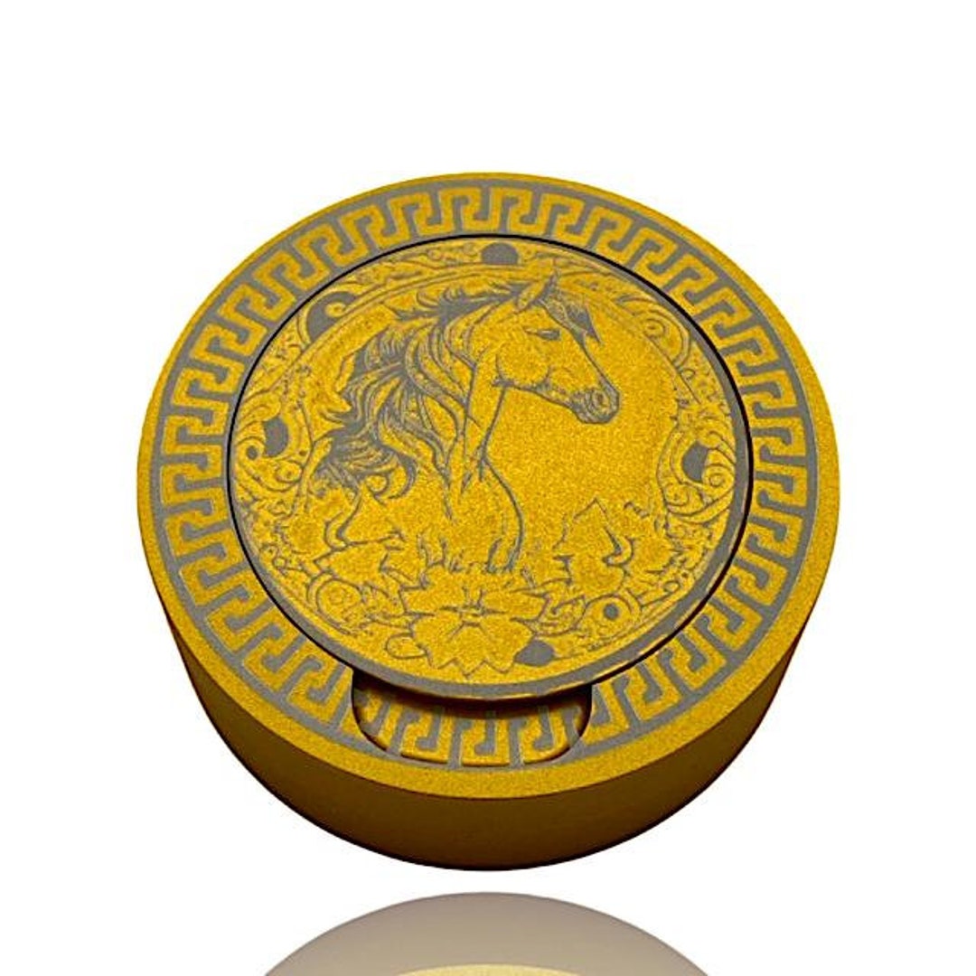 Snuff Box in Gold Aluminum for All Snus Horse Flowers - Etsy