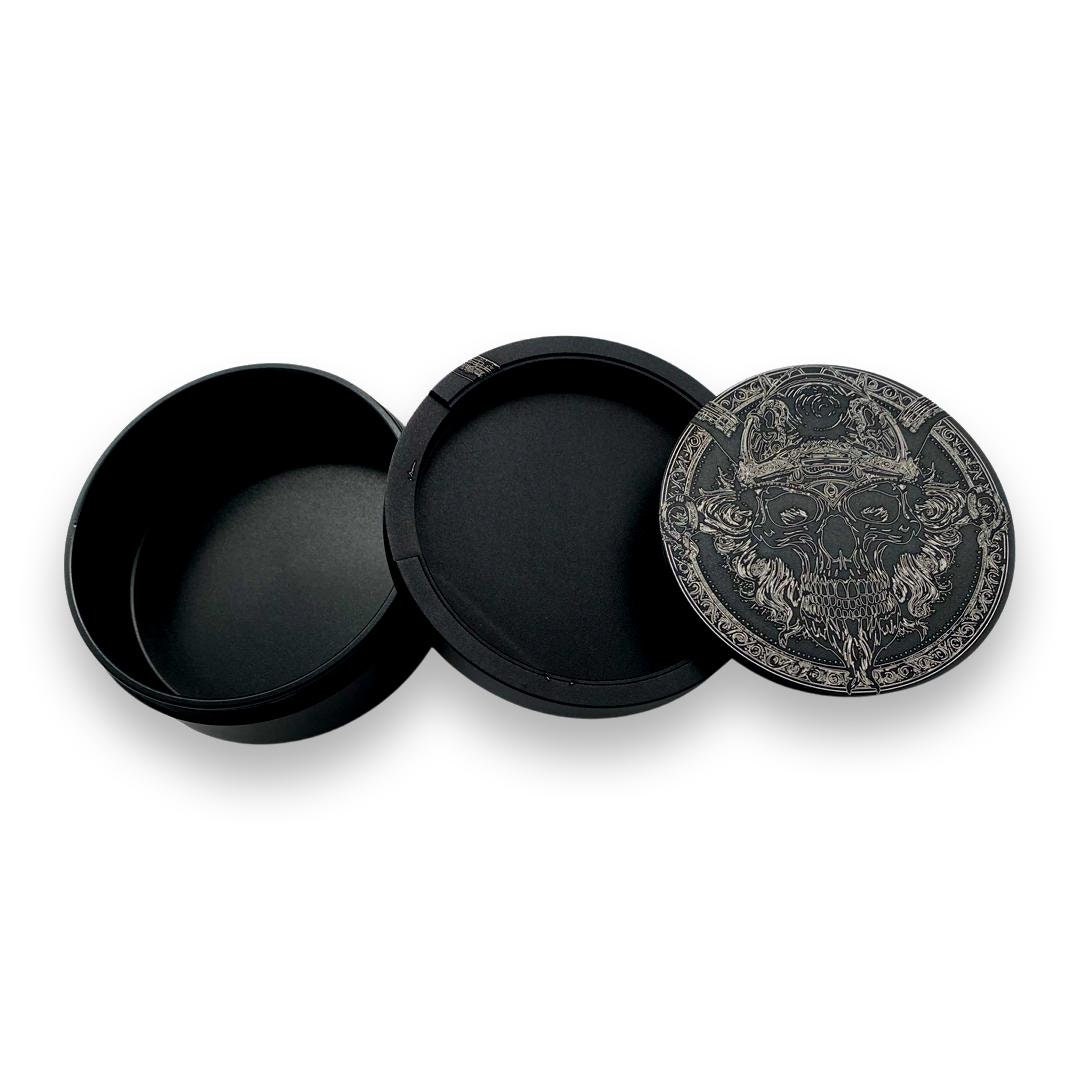 Snuff Box in Black Aluminum for All Snus Skull With Viking - Etsy