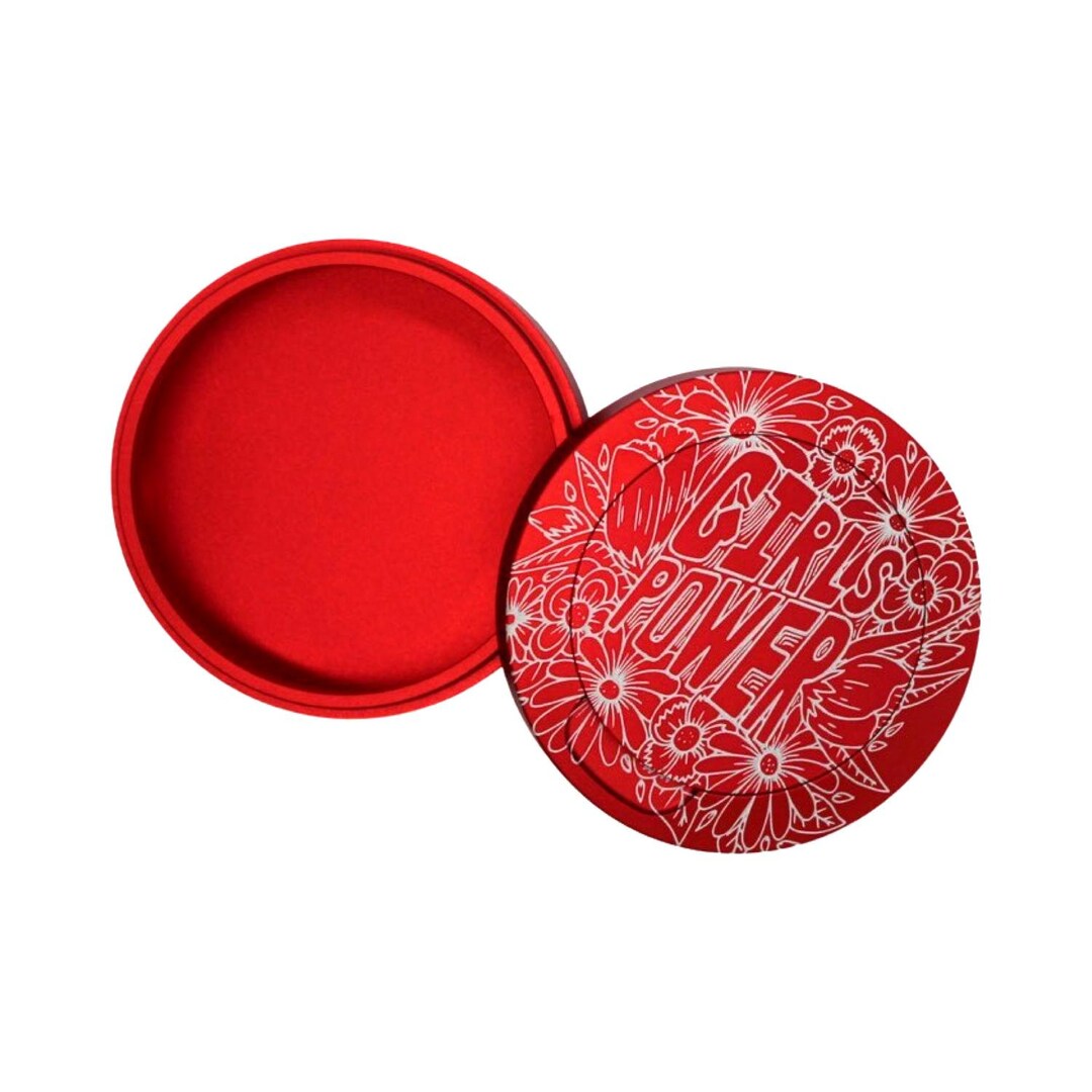 Snuff Box in Red Aluminum for All Snus Girls Power With Flowers - Etsy UK