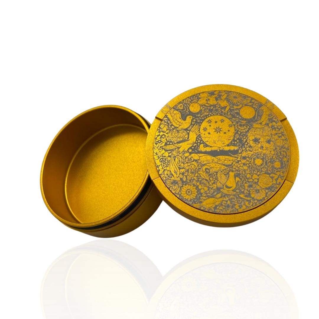 Snuff Box in Black Aluminum for All Snuff-moon, Birds and Stars - Etsy