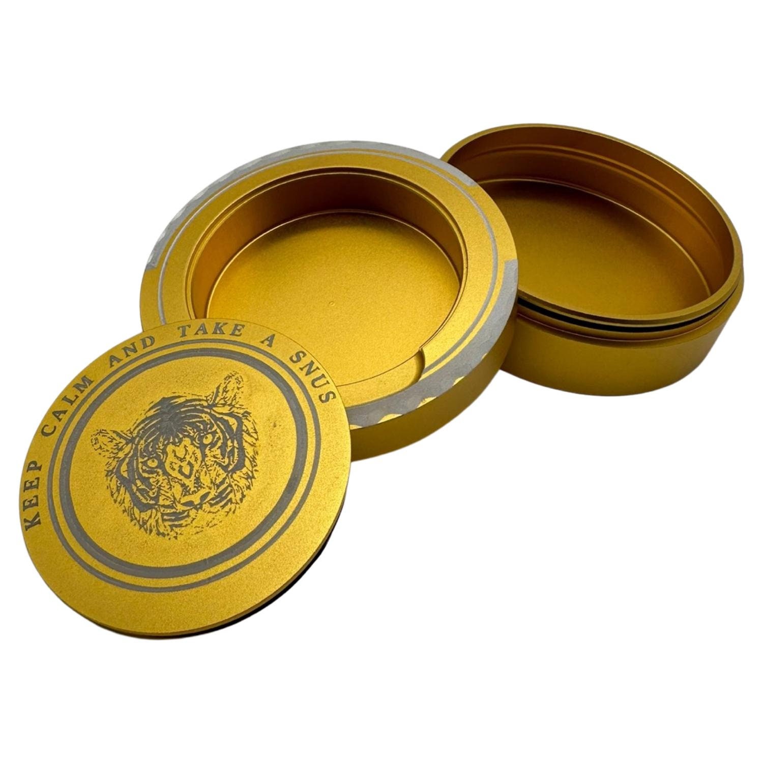 Snuff Box in Gold Aluminum With Tiger ''keep Calm'' Gift Snuff - Etsy