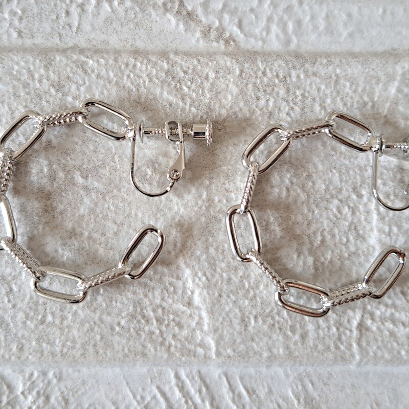 Chain Clip on Earrings - Etsy