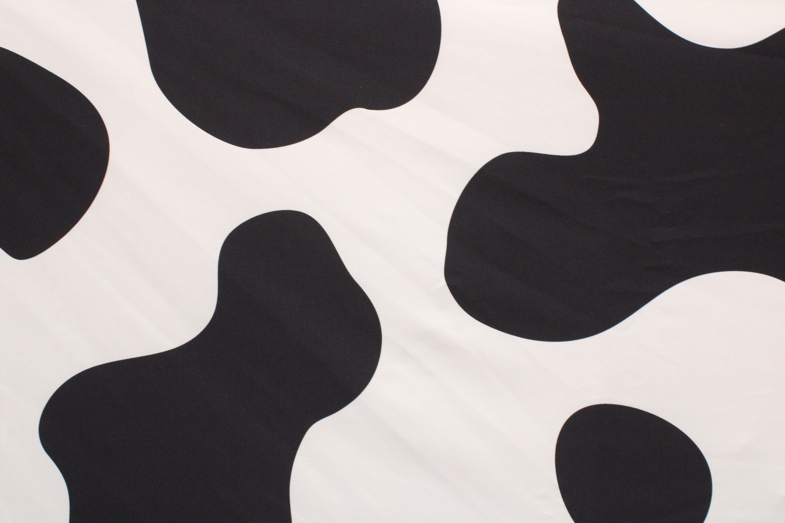 Large Cow Print Black and White Cow 4 Way Stretch Spandex Sold by the ...