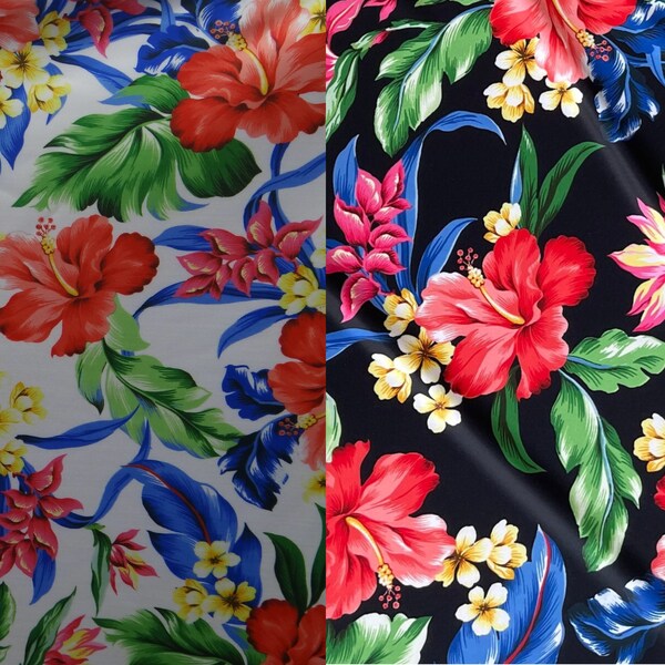 Hawaiian Print Spandex Fabric - Etsy