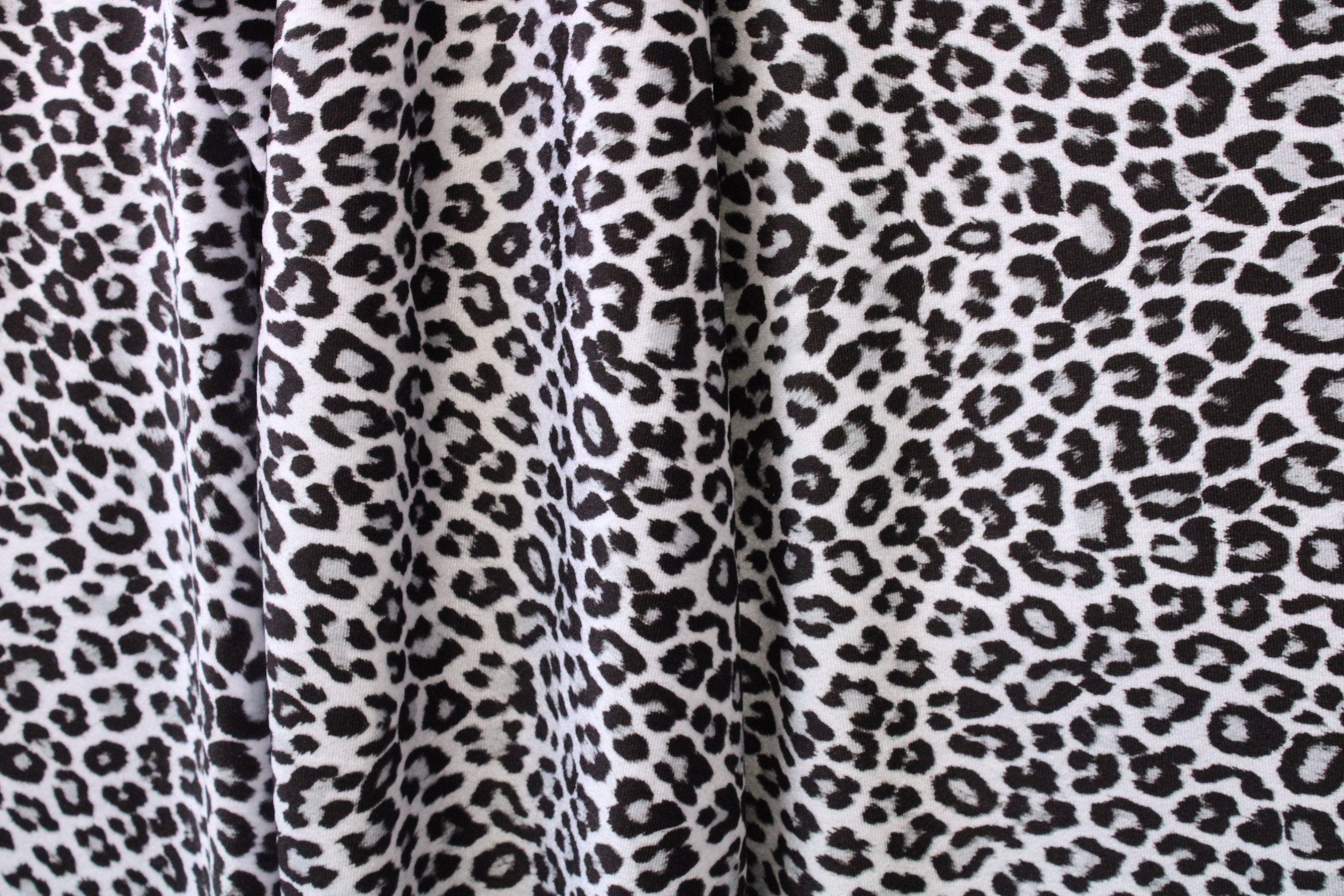 Snow Leopard Silver Cheetah Silver, Gray, Black 4 Way Stretch Velvet ...
