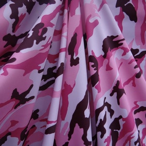 Raspberry Pink Camouflage || 4 Way Stretch Spandex || Sold by the Yard ...