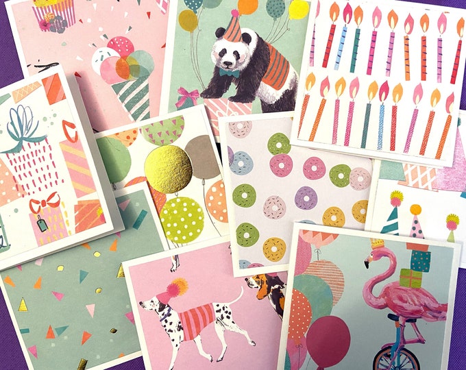 3x3 Mini Birthday Cards, Set of 3 Gift Enclosure Cards, Cupcake - Etsy