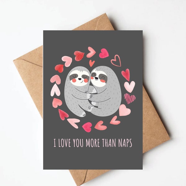 Sloth Card - Etsy