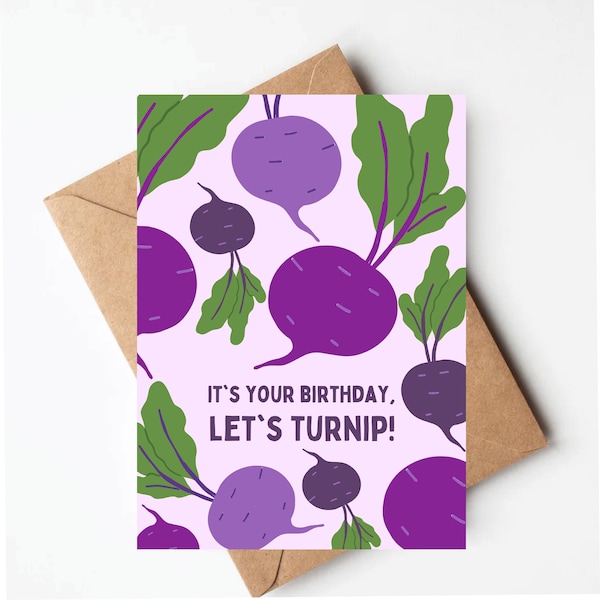 Veggie Birthday Card - Etsy