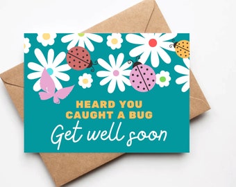Bug Get Well Card - Etsy