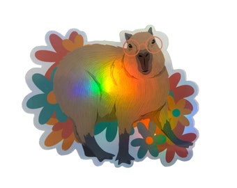 Capy Birthday, Capybara Sticker, Capybara Gift, Cute Capybara, Kiss-cut ...