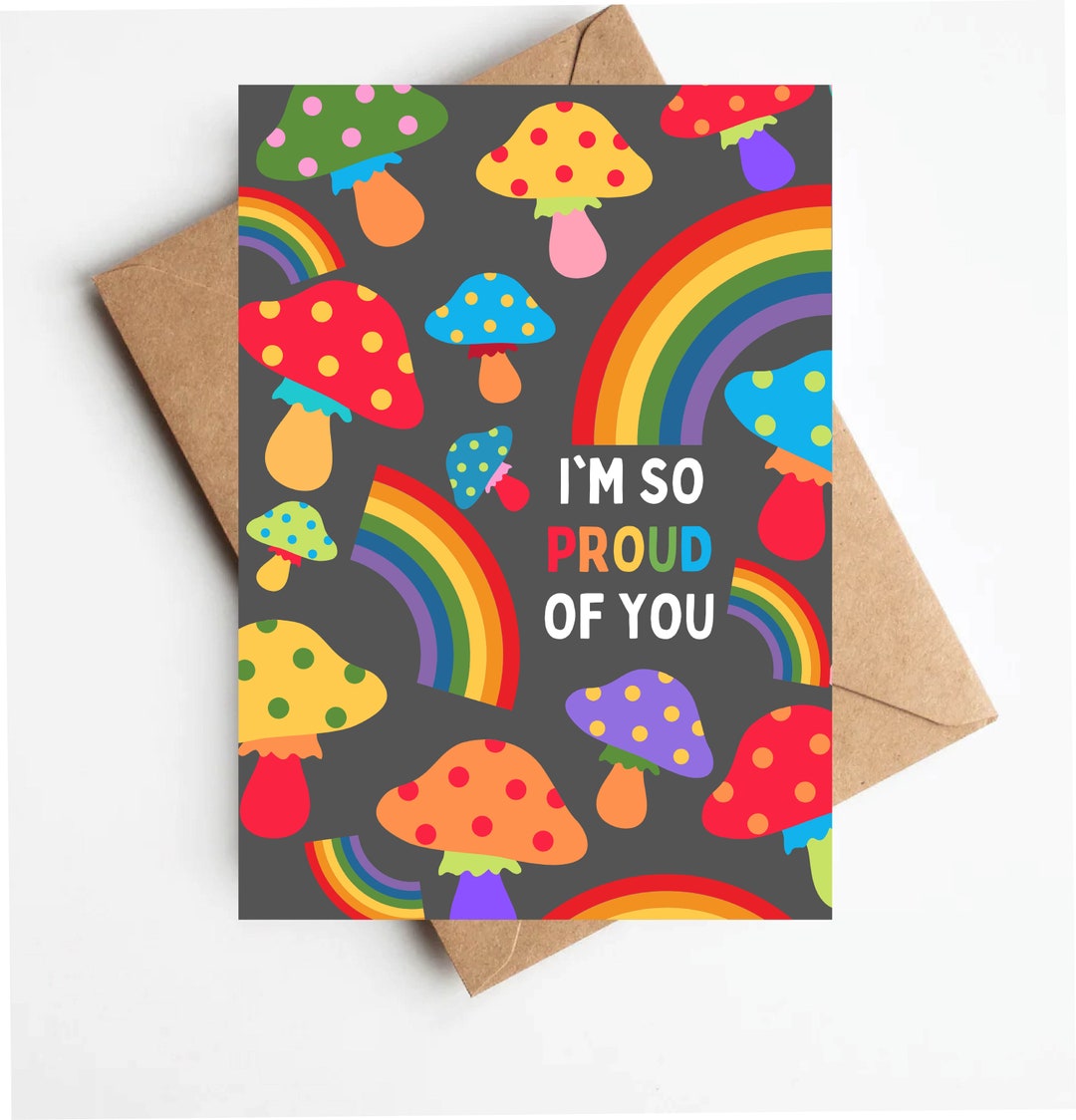Pride Card, I'm so Proud of You Card, LGBTQ+ Greeting Card, Pride ...