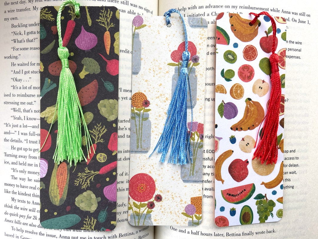 Farmers Market Bookmark Set, Fruit Bookmarks, Vegetable Bookmarks ...