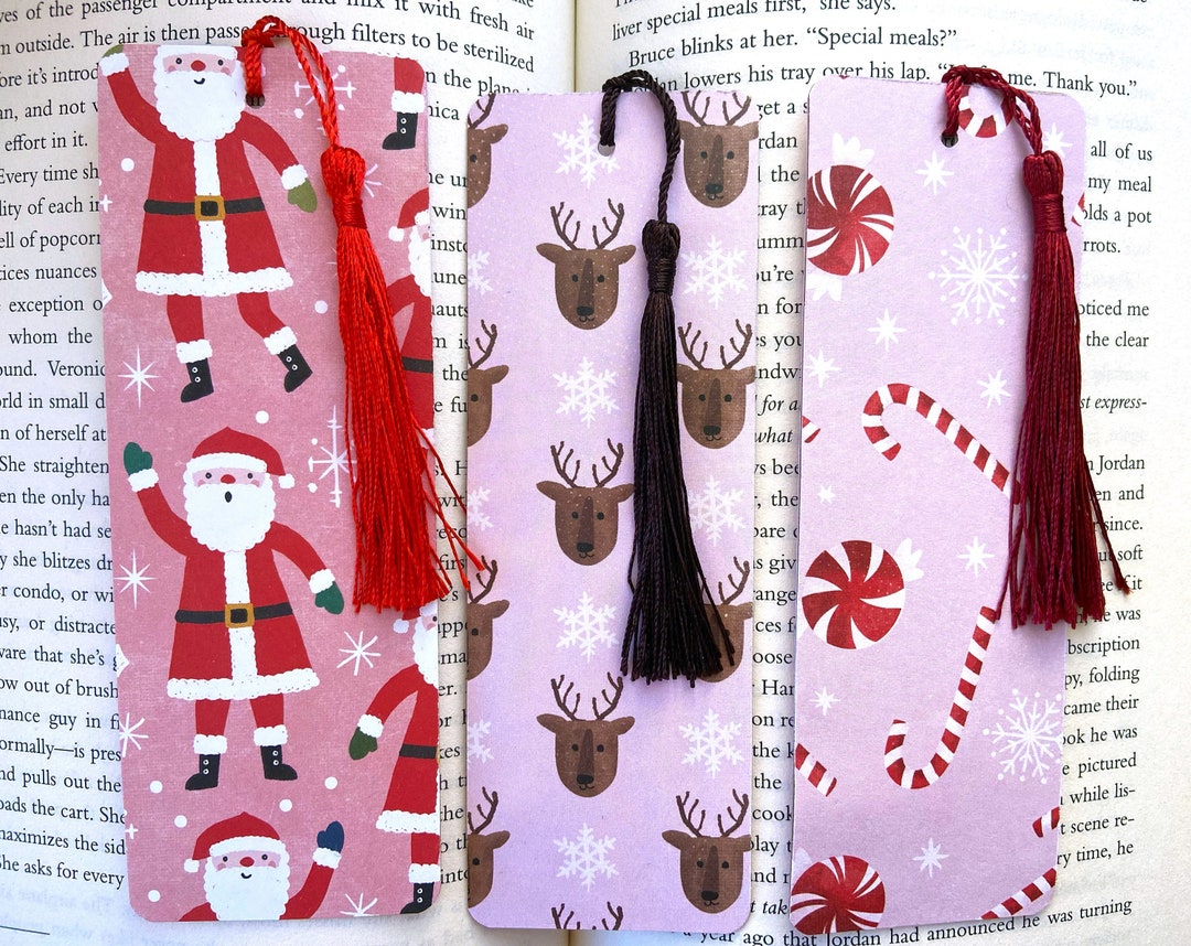 Cute Christmas Bookmarks, Christmas Bookmark Set, Gift for Book Lover ...