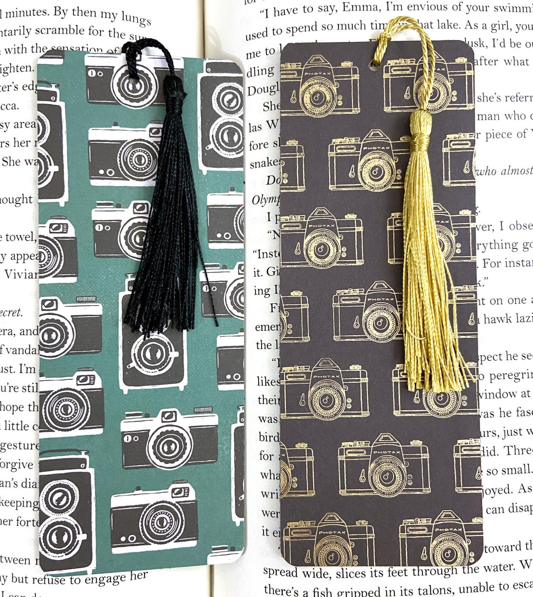 Vintage Camera Bookmark Set, Gold Foil Bookmarks, Photography Book ...