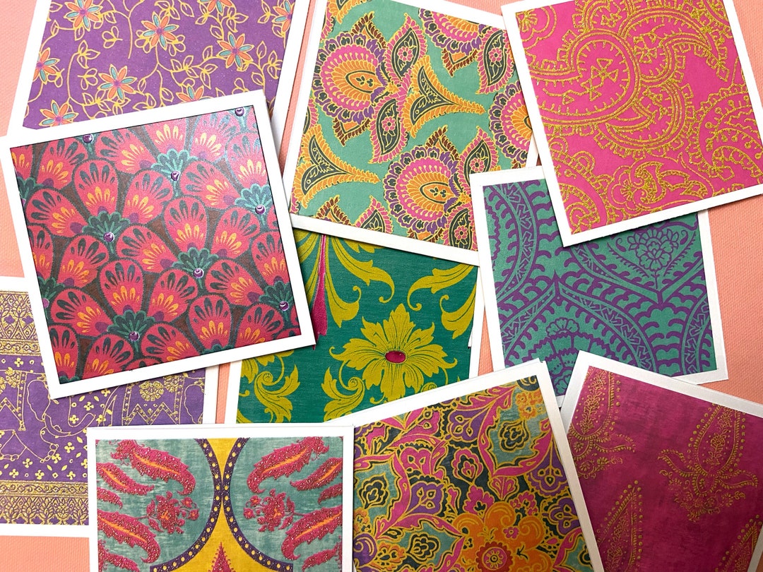 Colorful Mini Notecards With Envelopes, Indian Print Inspired Notecards ...