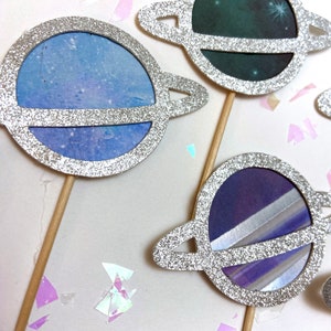 Galaxy Cupcake Toppers, Space Cupcake Toppers, Galaxy Birthday ...