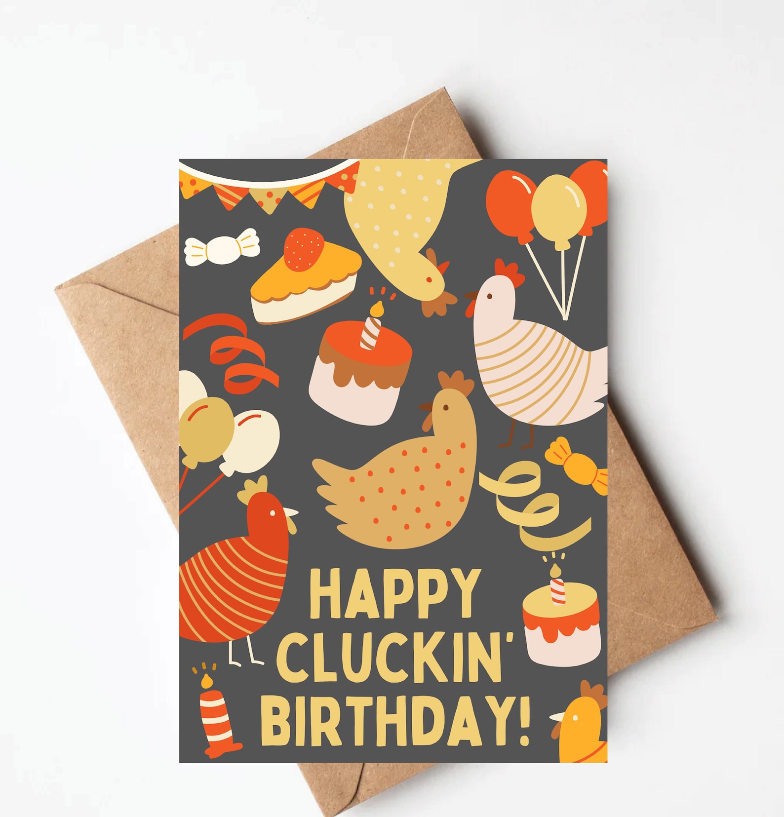 Funny Happy Clucking' Birthday Chicken Birthday Card, Chicken Lover ...