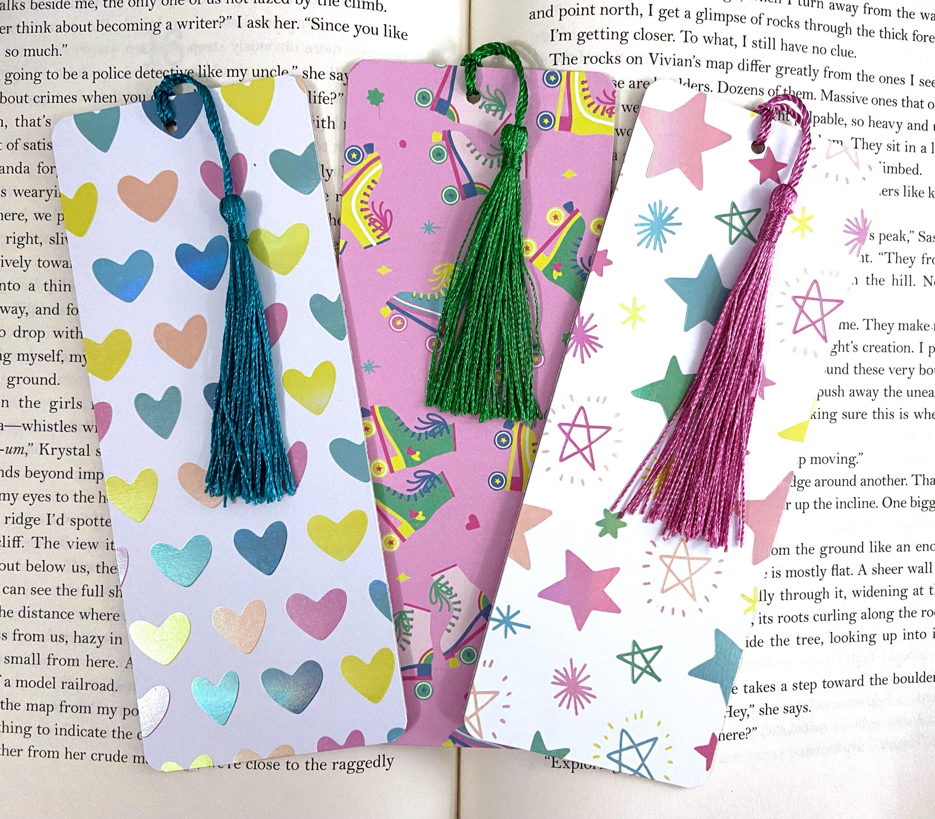Retro Girly Bookmark Set, Roller Skate Bookmark, Cute Holographic ...