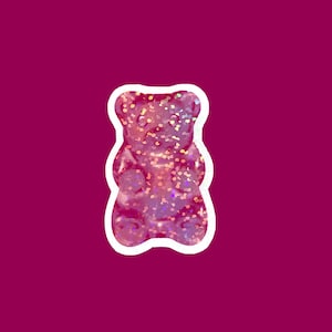 Set of 10 Pink Aesthetic Sparkly Holographic Stickers, Cute Girly ...