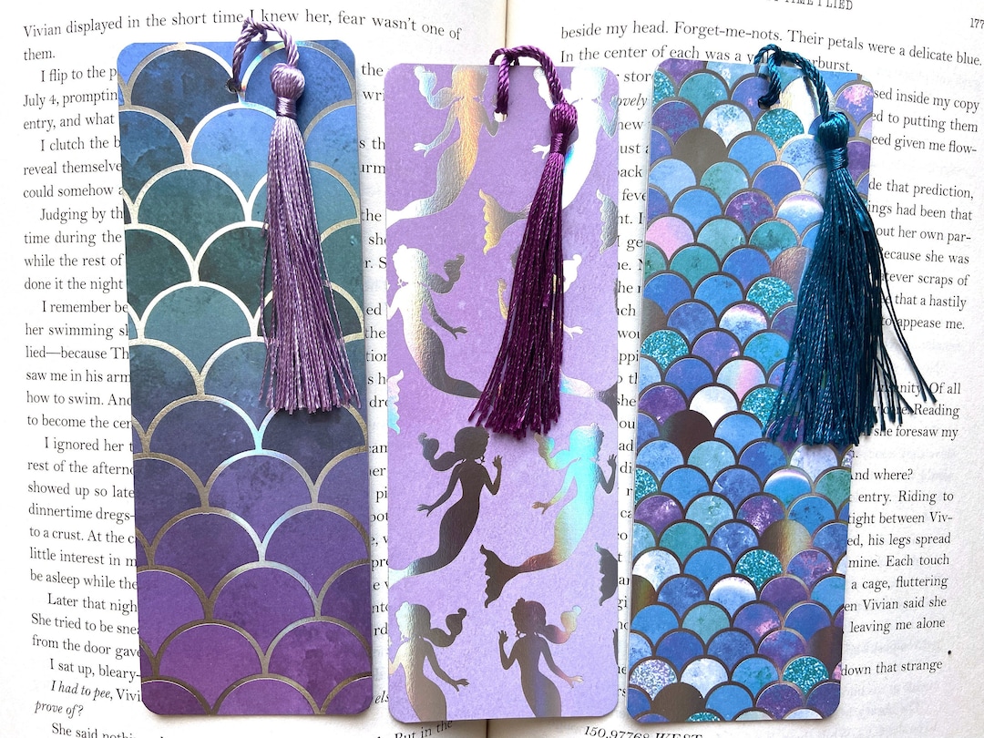 Mermaid Bookmarks, Mermaid Bookmark Set, Pretty Bookmark With Tassels ...