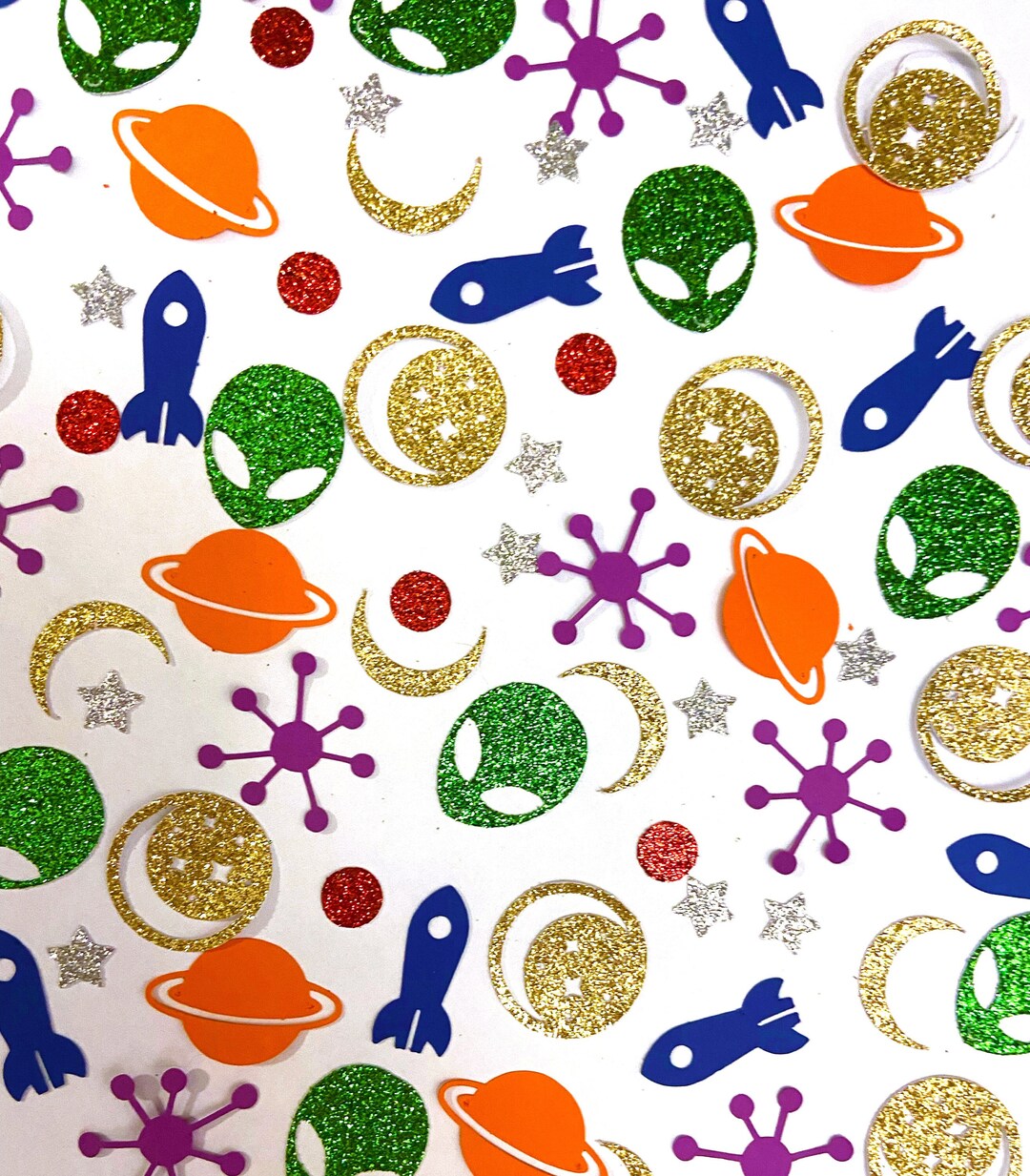 200 Pieces of Space Confetti, Space Birthday Party Decorations, Alien ...