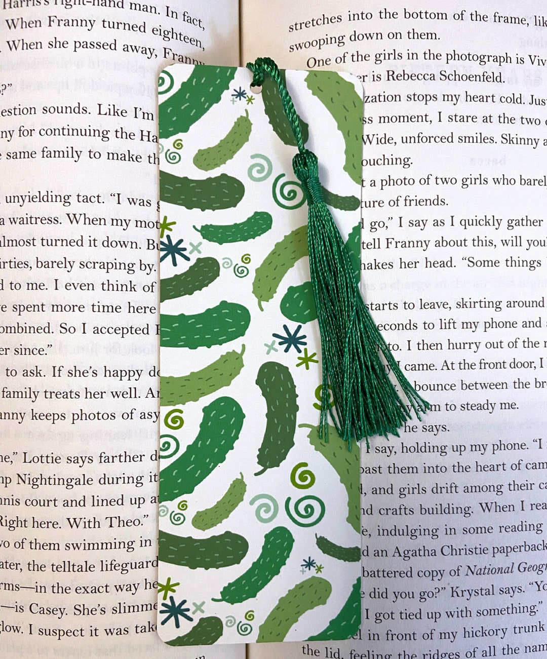 Pickle Bookmark, Funny Bookmark With Tassel, Kids Bookmarks, Bookmark ...