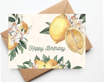 Happy Birthday Lemon Pun Cards May Your Birthday Be Simply the Zest ...