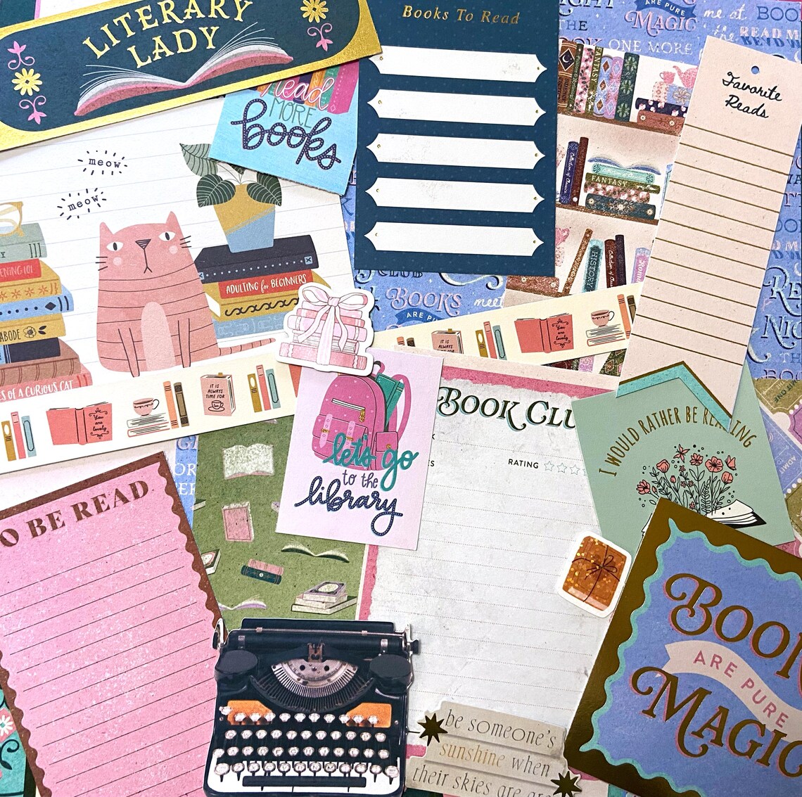 Mystery BOOK THEMED Junk Journal Grab Bag, Book Club Scrapbooking ...