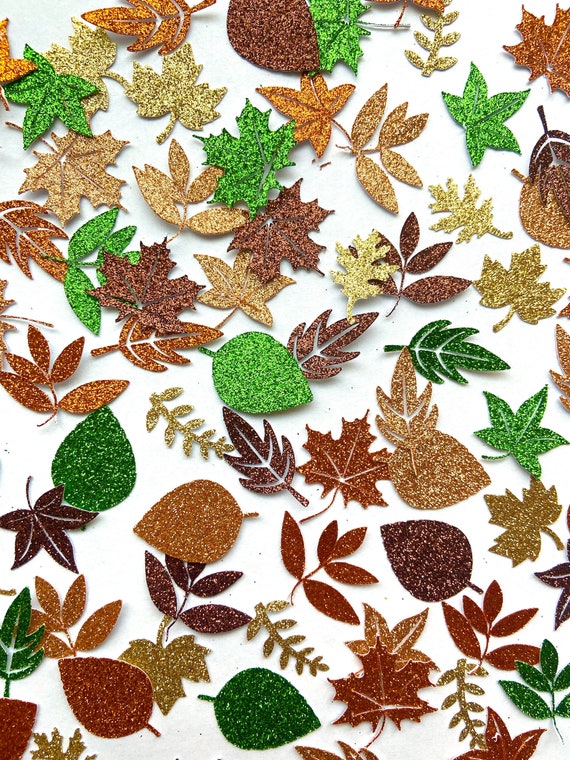 200 Pieces of Fall Leaf Confetti Glitter Leaf Confetti - Etsy