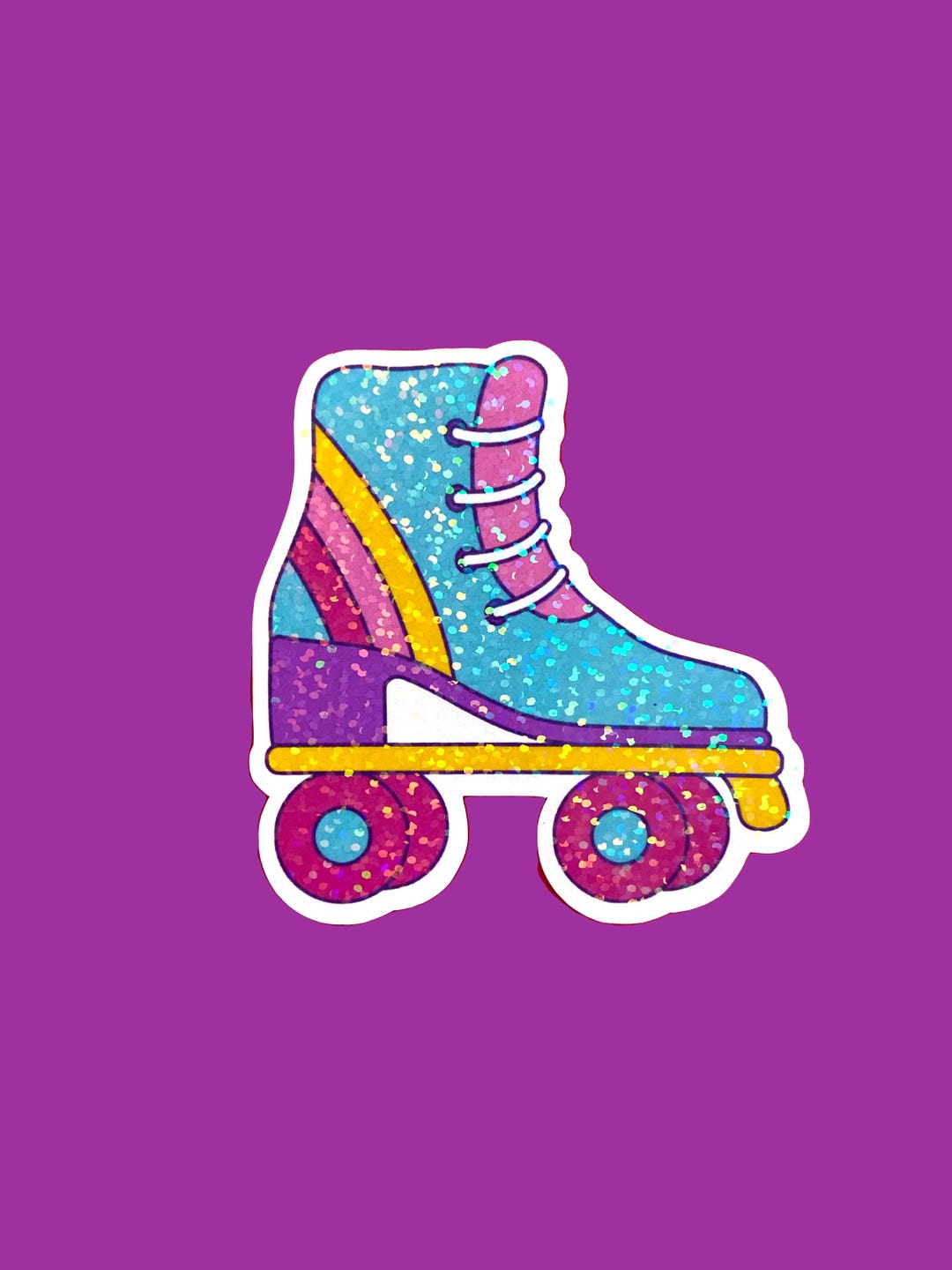 Retro Roller Skate Sticker, Cute 90's Sticker, Girly Waterproof Sticker ...