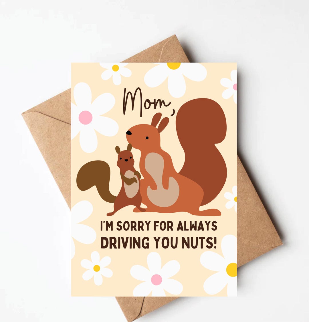 Squirrel Mother's Day Card, Funny Card for Mom From Kids, Unique ...