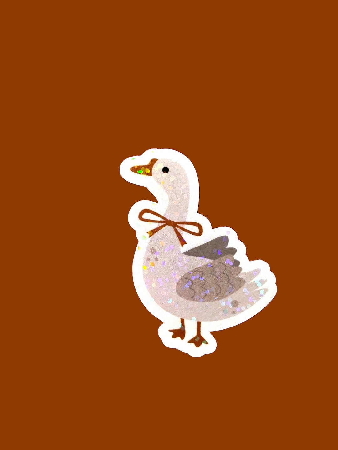 Holographic Cottagecore Goose Sticker, Goose Lover Sticker, Cute Girly ...
