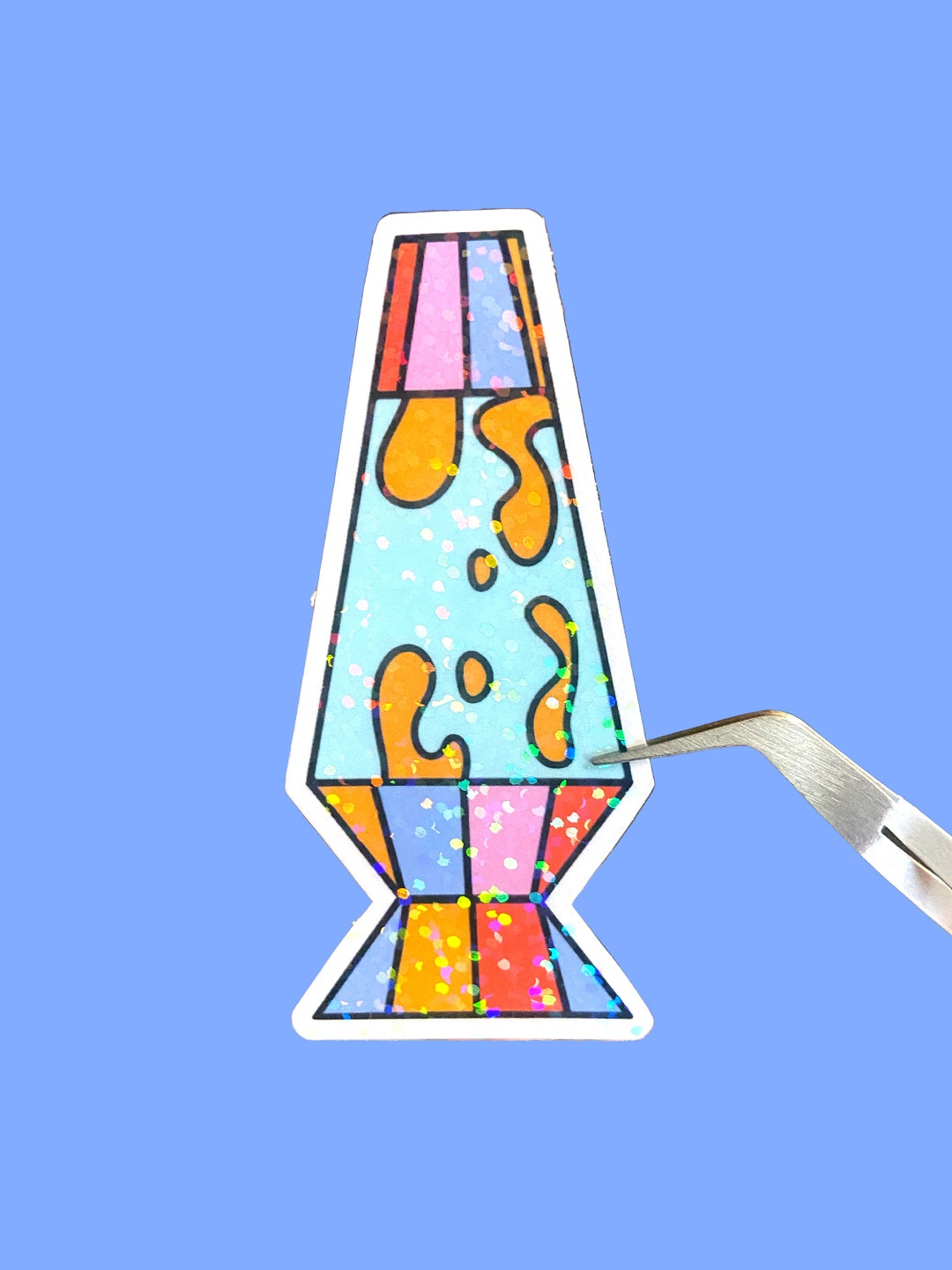 Holographic Lava Lamp Sticker, Cute Groovy Sticker, Girly Waterproof ...