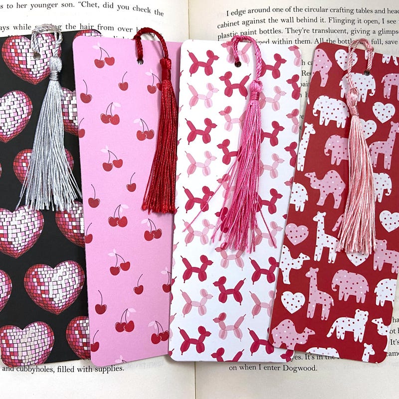 Heart Bookmark - Etsy