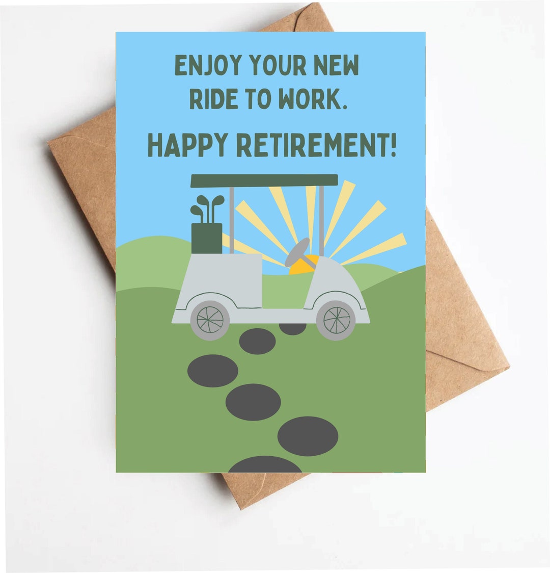Golf Retirement Card, Funny Retirement Card for Him, Guy Retirement ...