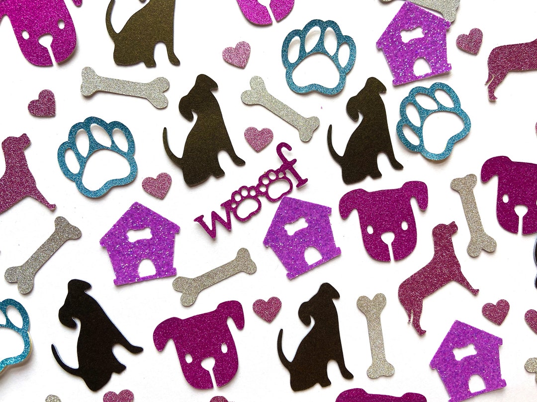 200 Pieces of Pink Dog Confetti, Puppy Confetti, Girl Dog Birthday ...