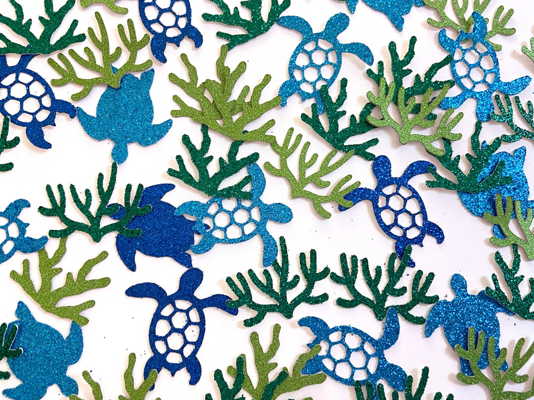 Sea Turtle Confetti, Under the Sea Ocean Birthday Decorations, Sea ...