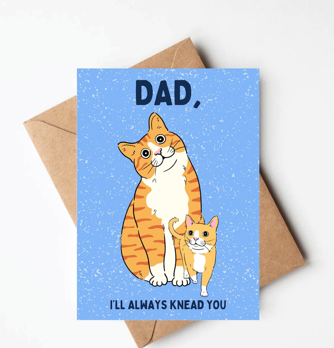 Funny Father's Day Card, Cat Father's Day Card, Cat Dad Card, Happy ...